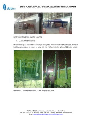 Alfanar SPADC Riyadh Project - Steel Structural package | PDF