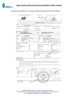 Alfanar SPADC Riyadh Project - Steel Structural package | PDF