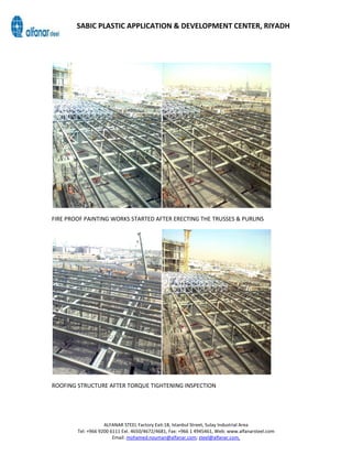 Alfanar SPADC Riyadh Project - Steel Structural package | PDF