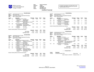 unofficial transcript | PPT