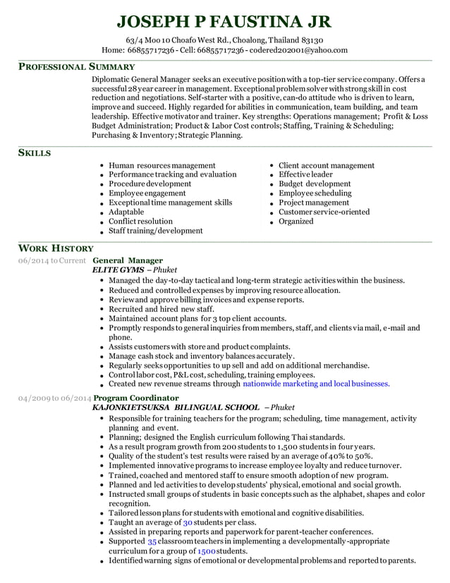 JOSEPH P FAUSTINA JR Resume 1 (1) | PDF