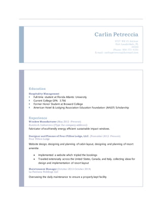Carlin's Resume. | PDF