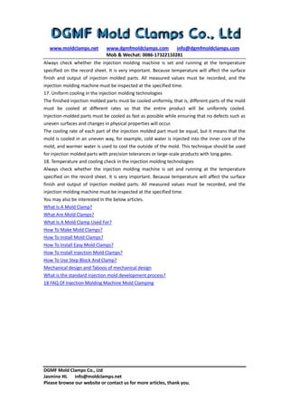 18 basic injection molding technologies | PDF | Science