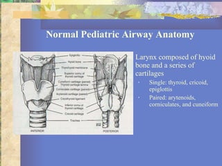 18 basics of pediatric airway anatomy, physiology and management | PPT