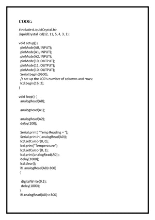 Temperature Monitering System For Smart Crop | PDF