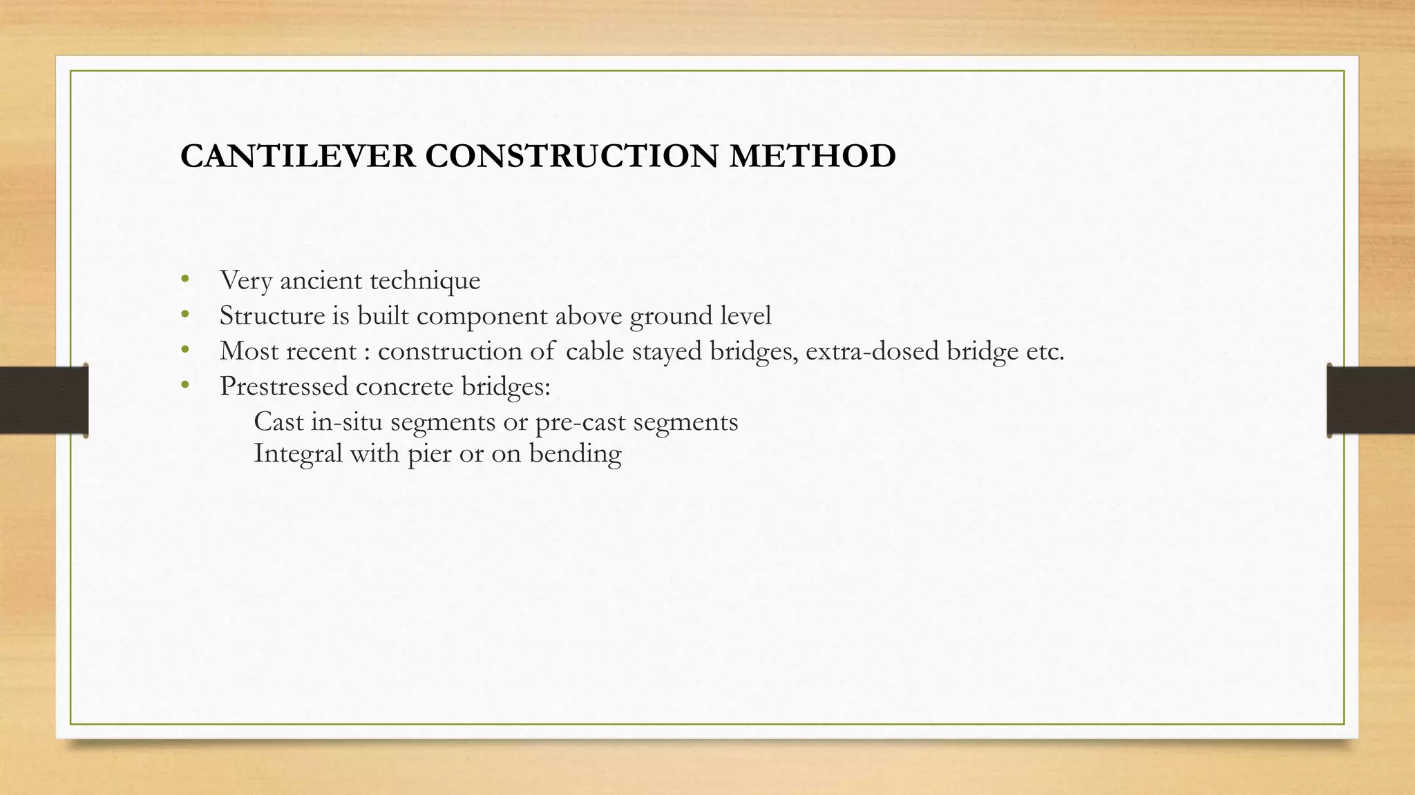 Balanced Cantilever Bridge | PPTX