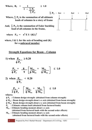 18-Beam Column Strength (Steel Structural Design & Prof. Shehab Mourad ...