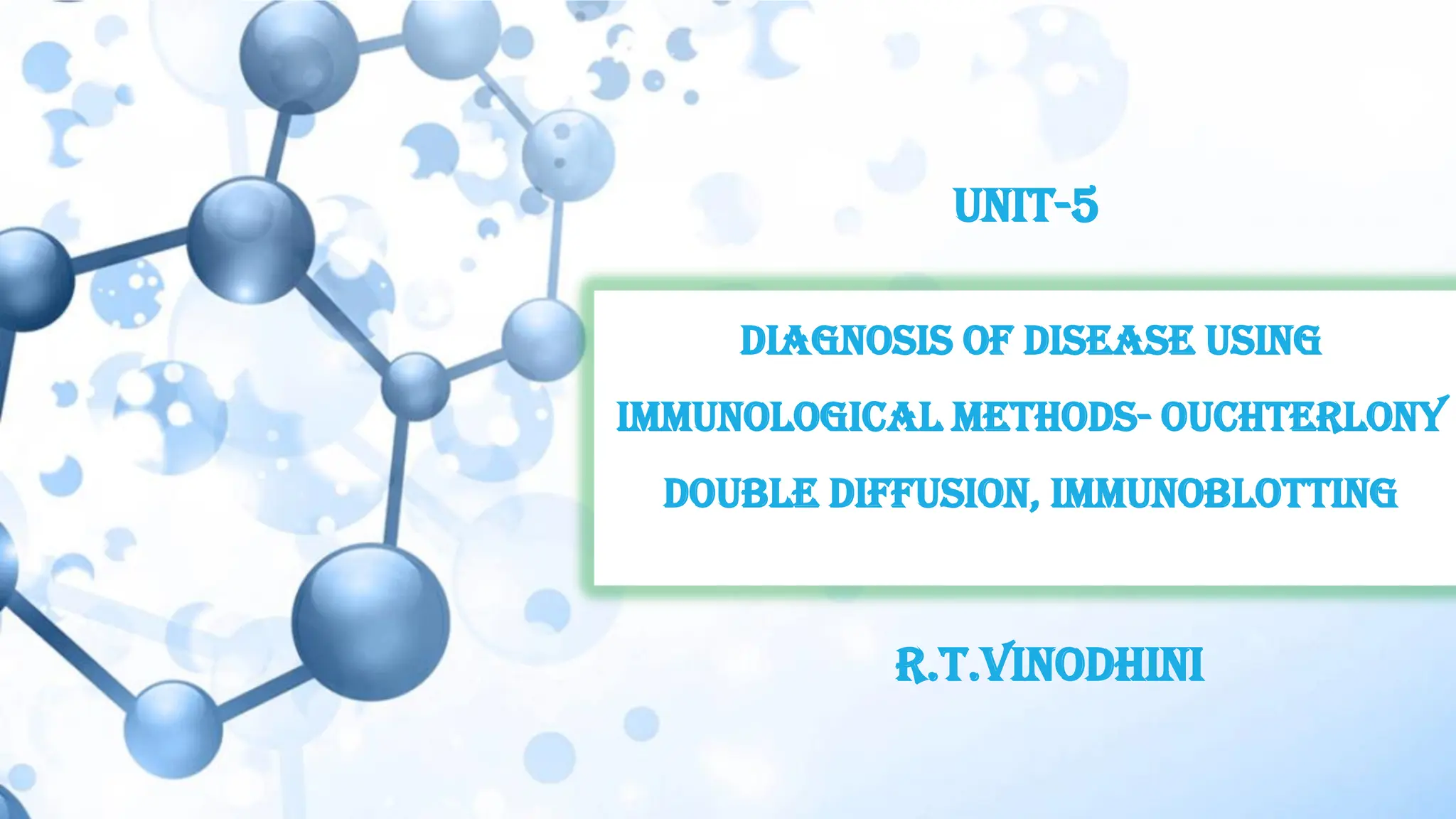 ouchterlony double diffusion method and immunoblotting | PDF