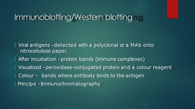 ouchterlony double diffusion method and immunoblotting | PPT