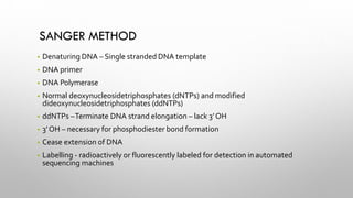DNA sequencing and hybridization methods | PDF