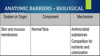 components of host surface defense system | PPT