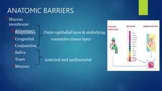 components of host surface defense system | PPT