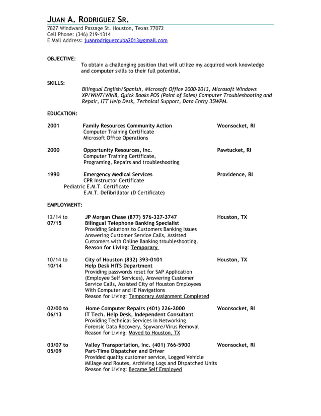 Juan A. Rodriguez 2015 (Extended Resume) | DOC | IT and Internet ...