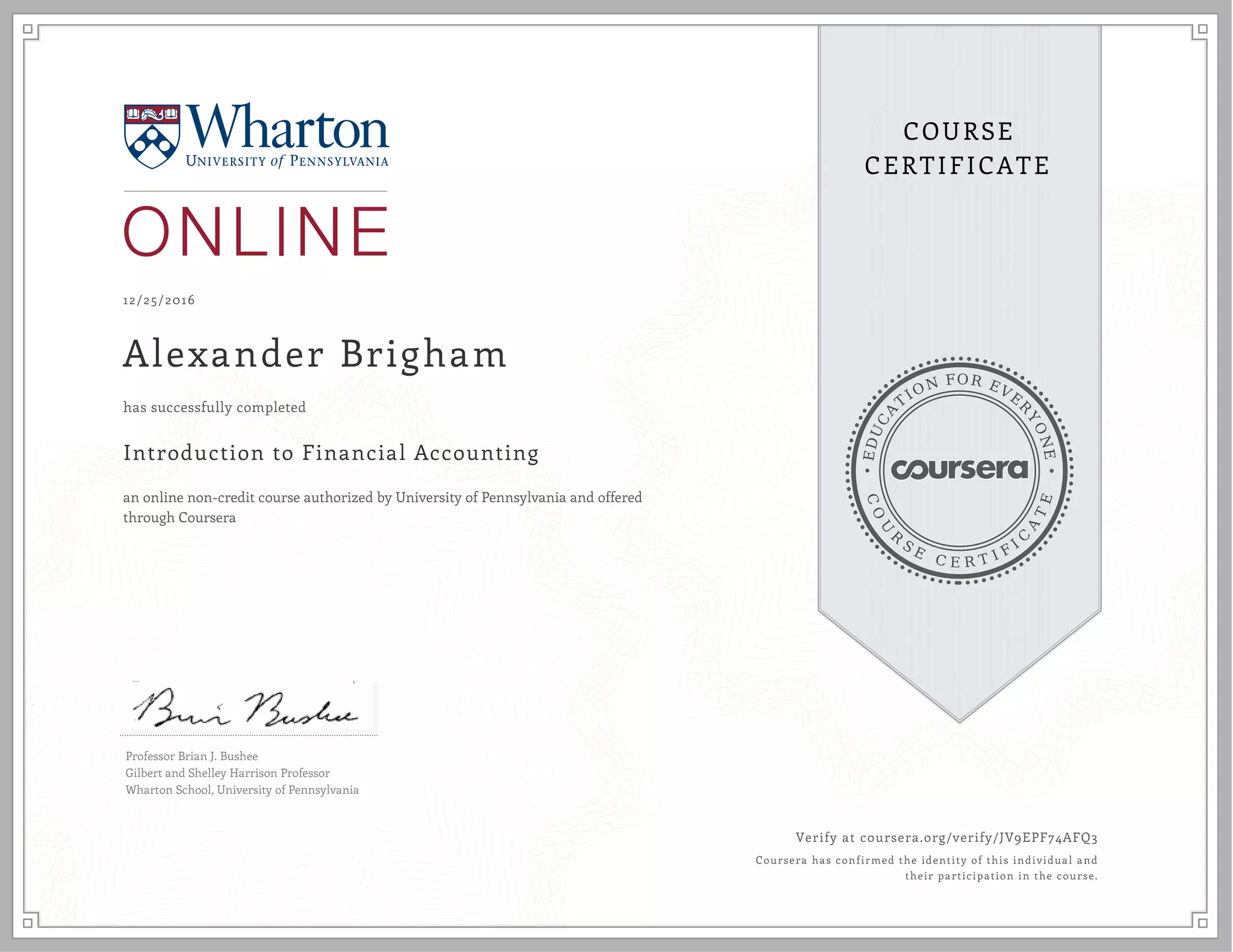 Coursera Certificate | PDF
