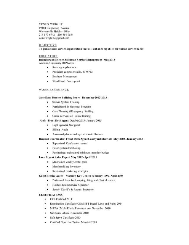 Venus Wright resume S | DOCX