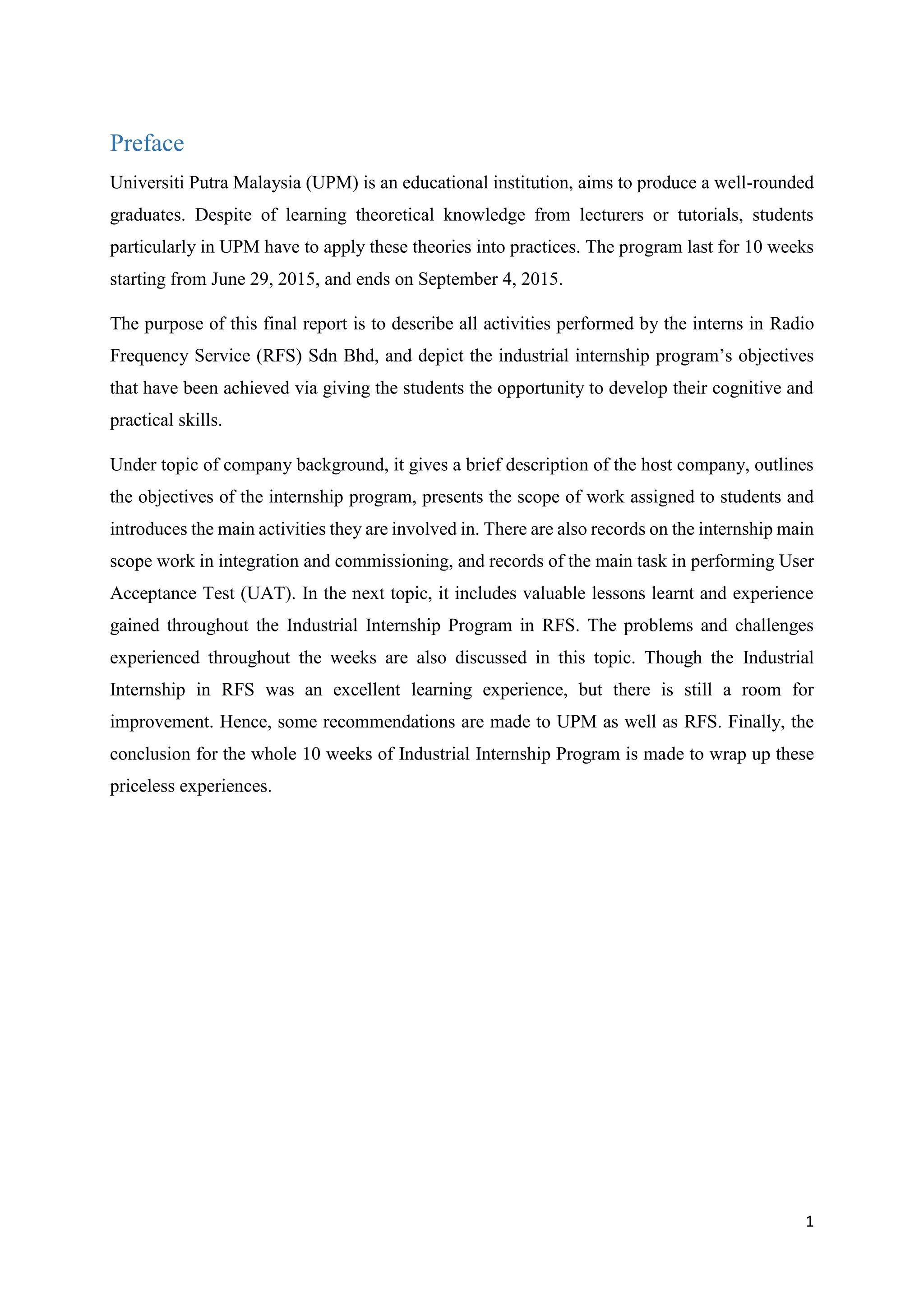 Internship Report | PDF