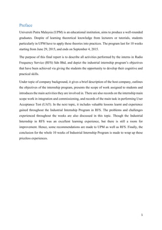 Internship Report | PDF