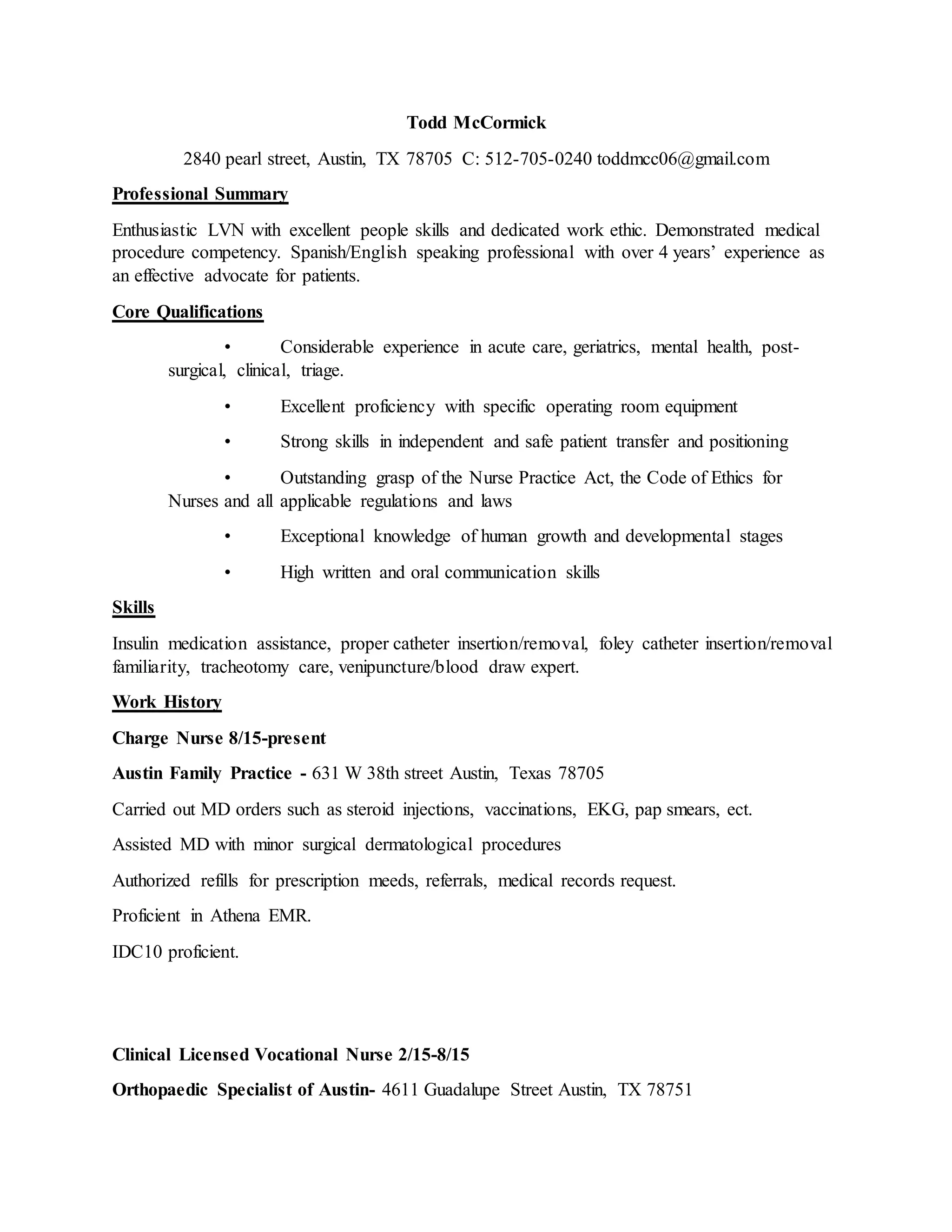 Todd McCormick resume 2015 | DOCX