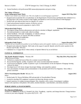 Steven A. Schott CV | DOCX