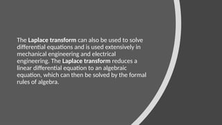Introduction to Laplace Transform presentation | PPT