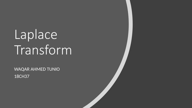 Introduction to Laplace Transform presentation | PPT