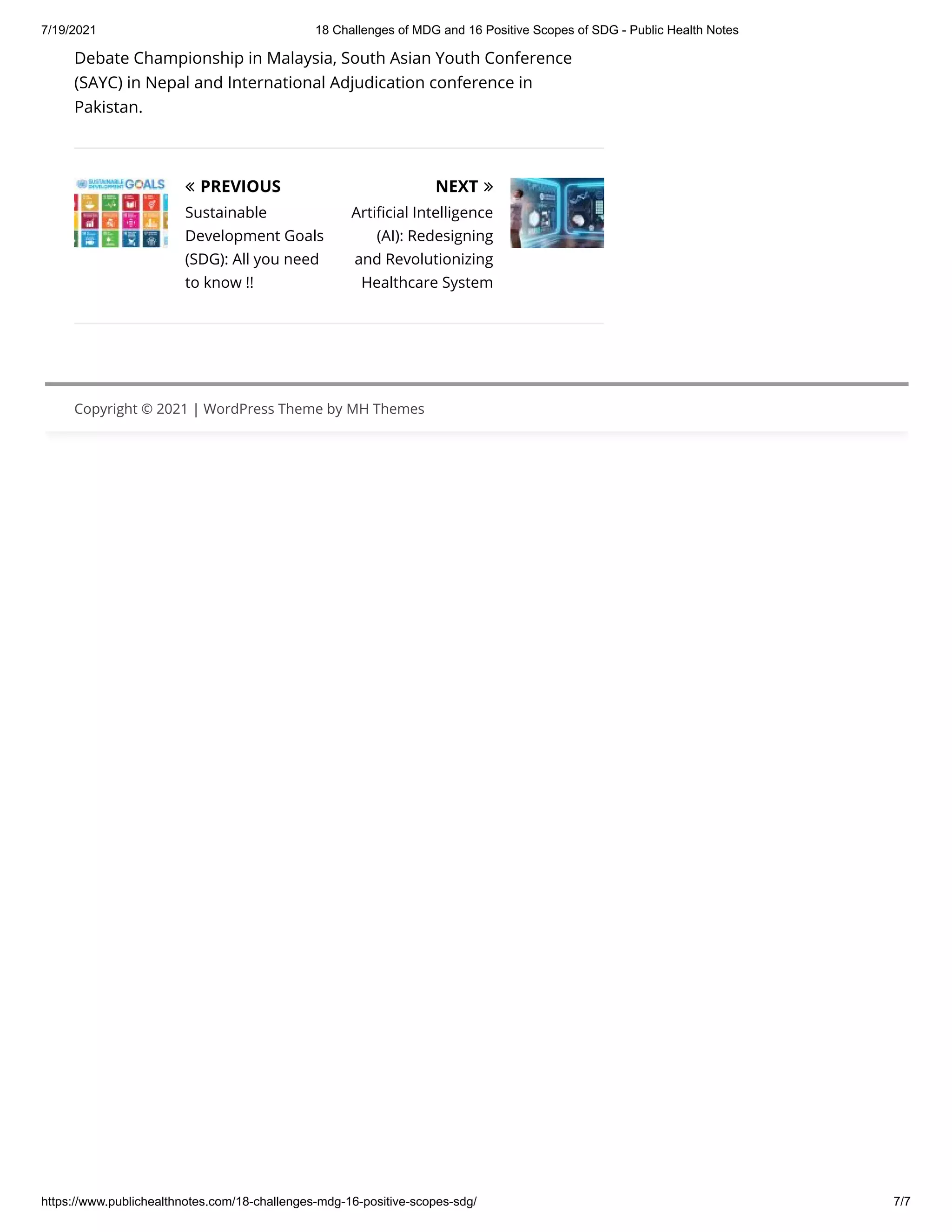 18 challenges of mdg and 16 positive scopes of sdg public health notes ...