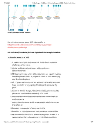 18 challenges of mdg and 16 positive scopes of sdg public health notes ...