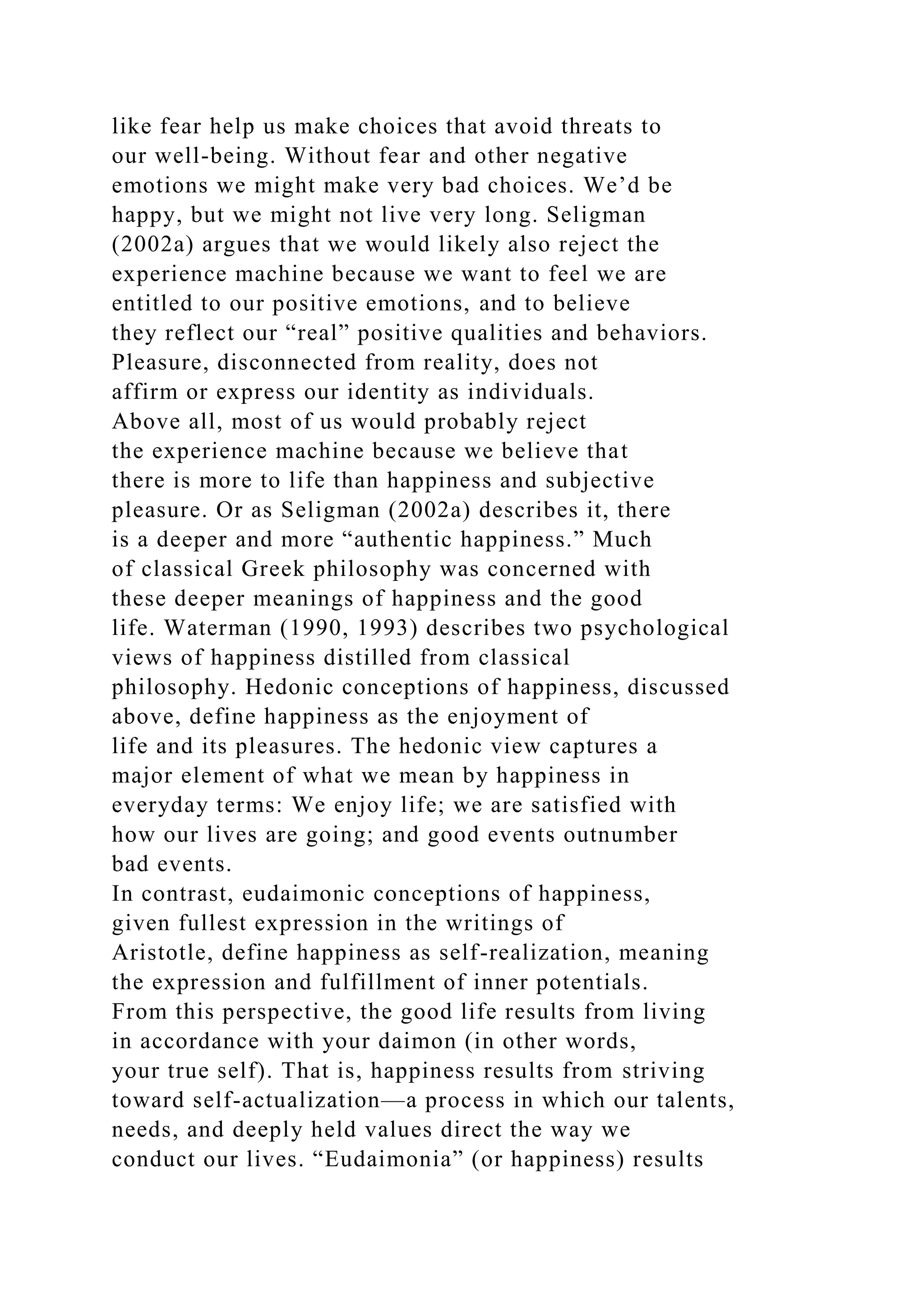 18 Chapter 2 • The Meaning and Measure of Happinesschief goal of l.docx