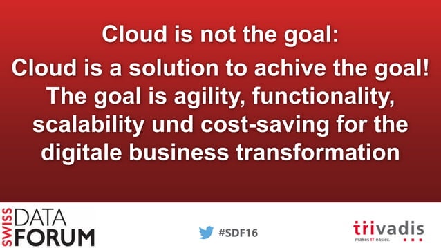 Cloud transition - The Trivadis approach | PPT