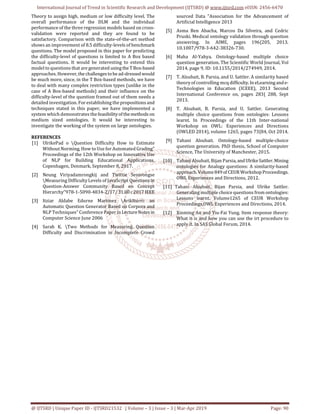 Comparative Study of Different Approaches for Measuring Difficulty Level of Question | PDF