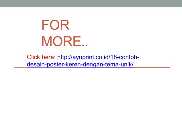 18 contoh desain poster keren dengan tema unik | PPT