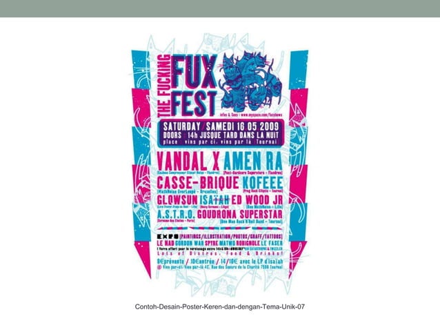18 contoh desain poster keren dengan tema unik | PPT