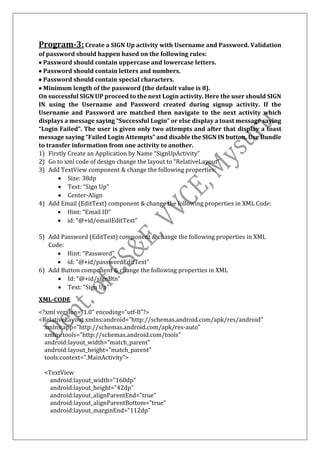 18CSMP68 VTU Mobile Application Develeopment Lab Manual by Nithin, VVCE ...