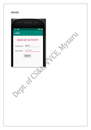 18CSMP68 VTU Mobile Application Develeopment Lab Manual by Nithin, VVCE ...