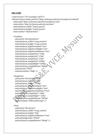 18CSMP68 VTU Mobile Application Develeopment Lab Manual by Nithin, VVCE ...