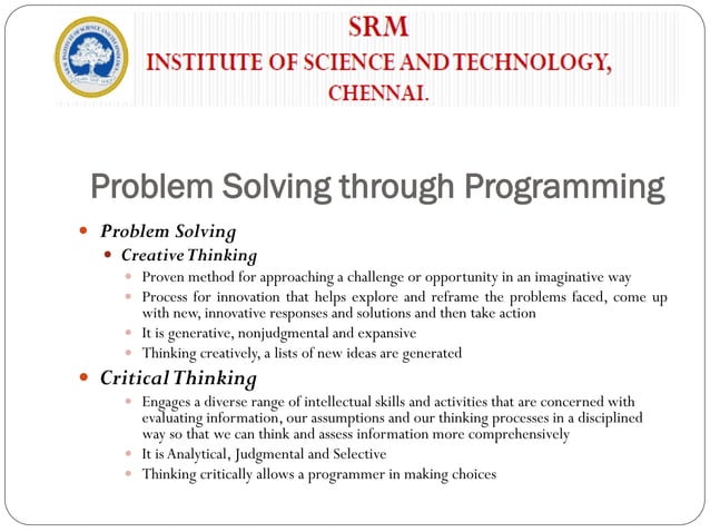 Programming for Problem Solving | PDF