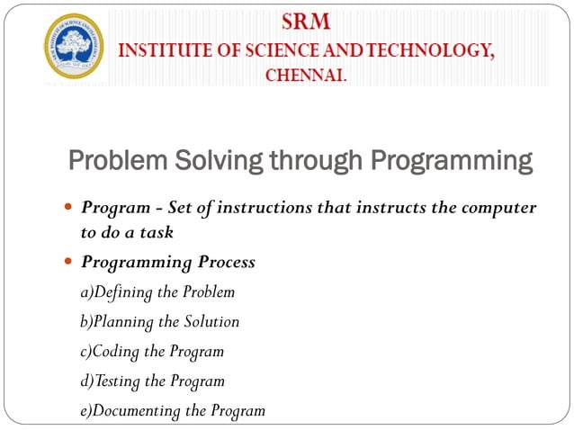 Programming for Problem Solving | PDF