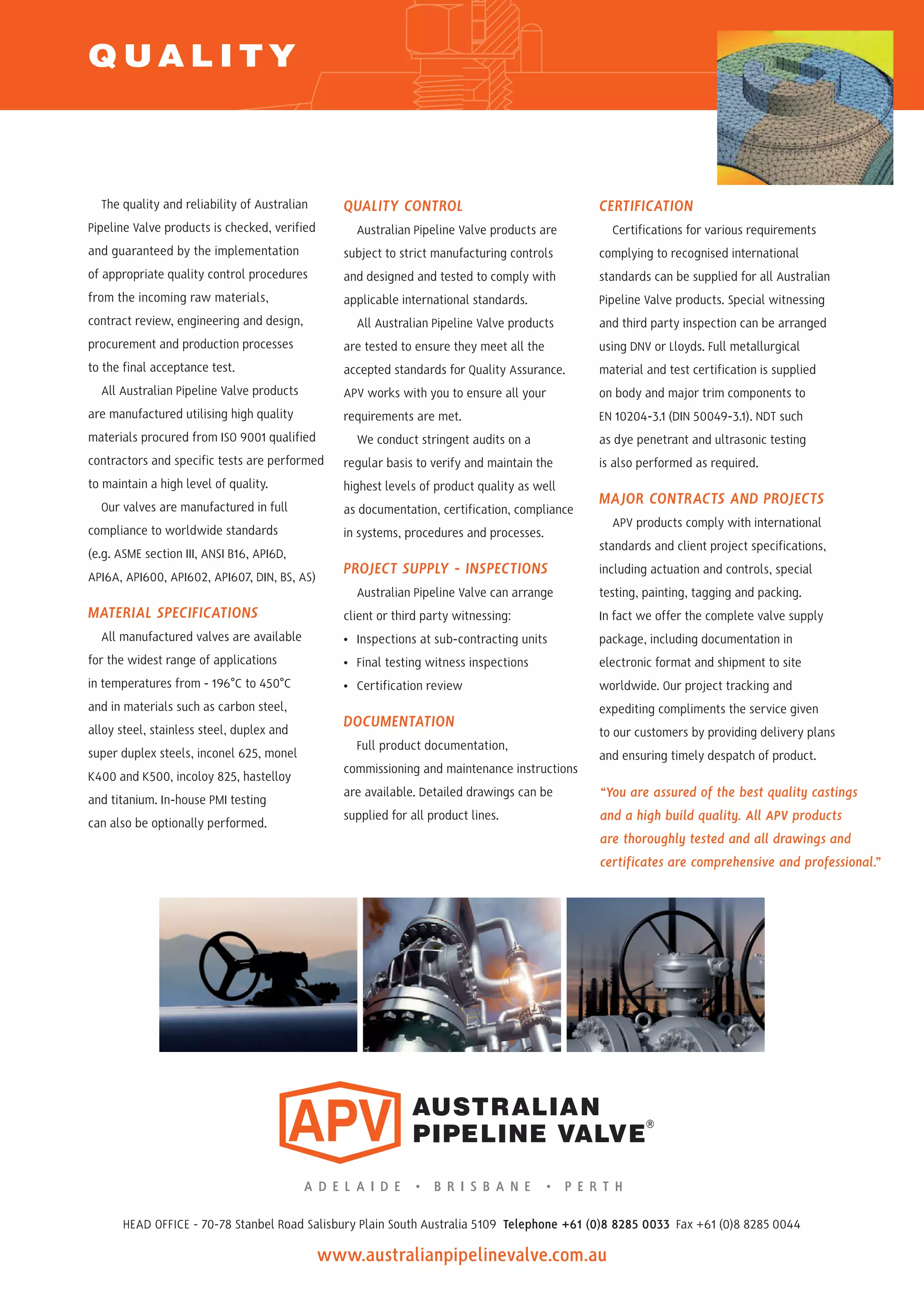 APV Corporate Profile Brochure | PDF