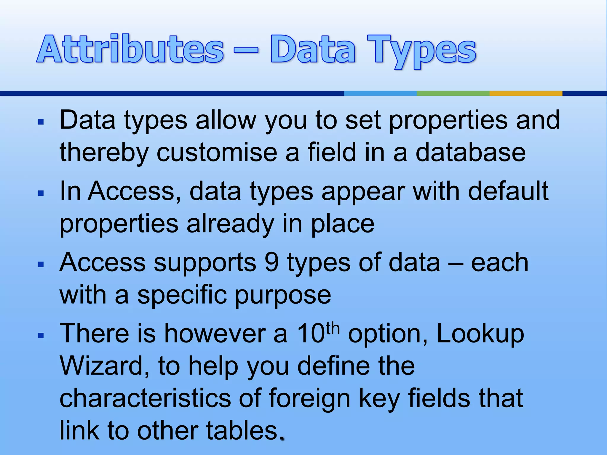 18 database features | PPTX