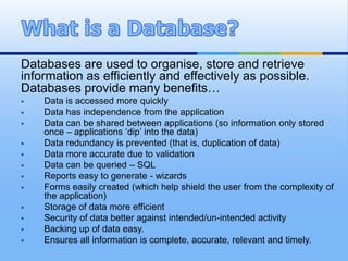 18 database features | PPTX
