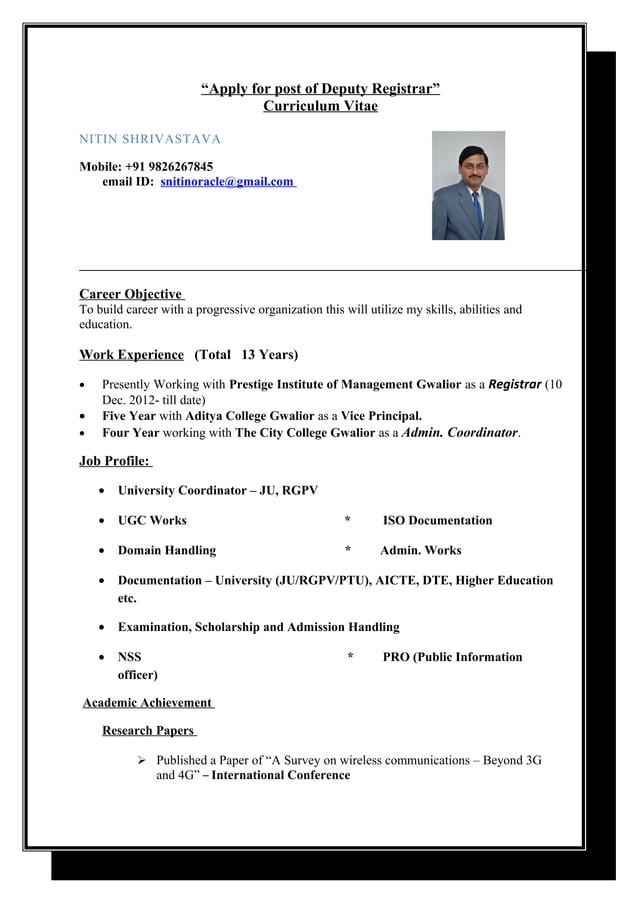 Nitin_CV | PDF