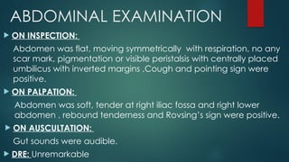 Acute appendicitis case presentation by AQ | PPTX