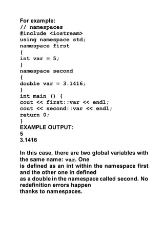 18 dec pointers and scope resolution operator | DOCX