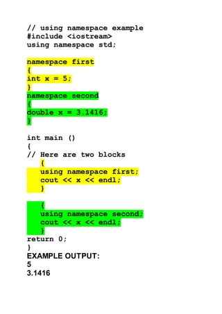 18 dec pointers and scope resolution operator | DOCX