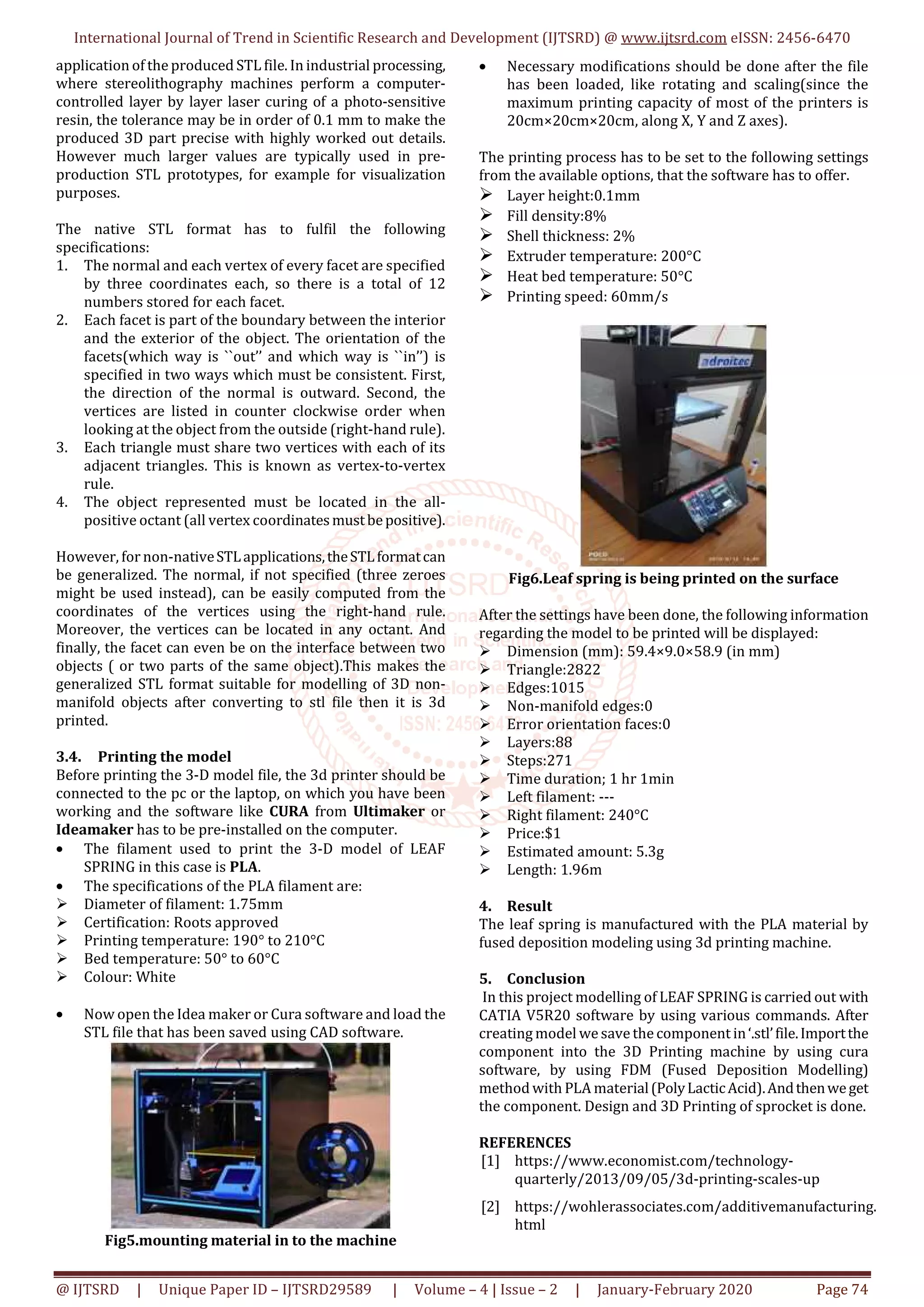 Design and Modelling of a Leaf Spring using 3D Printing Technology | PDF