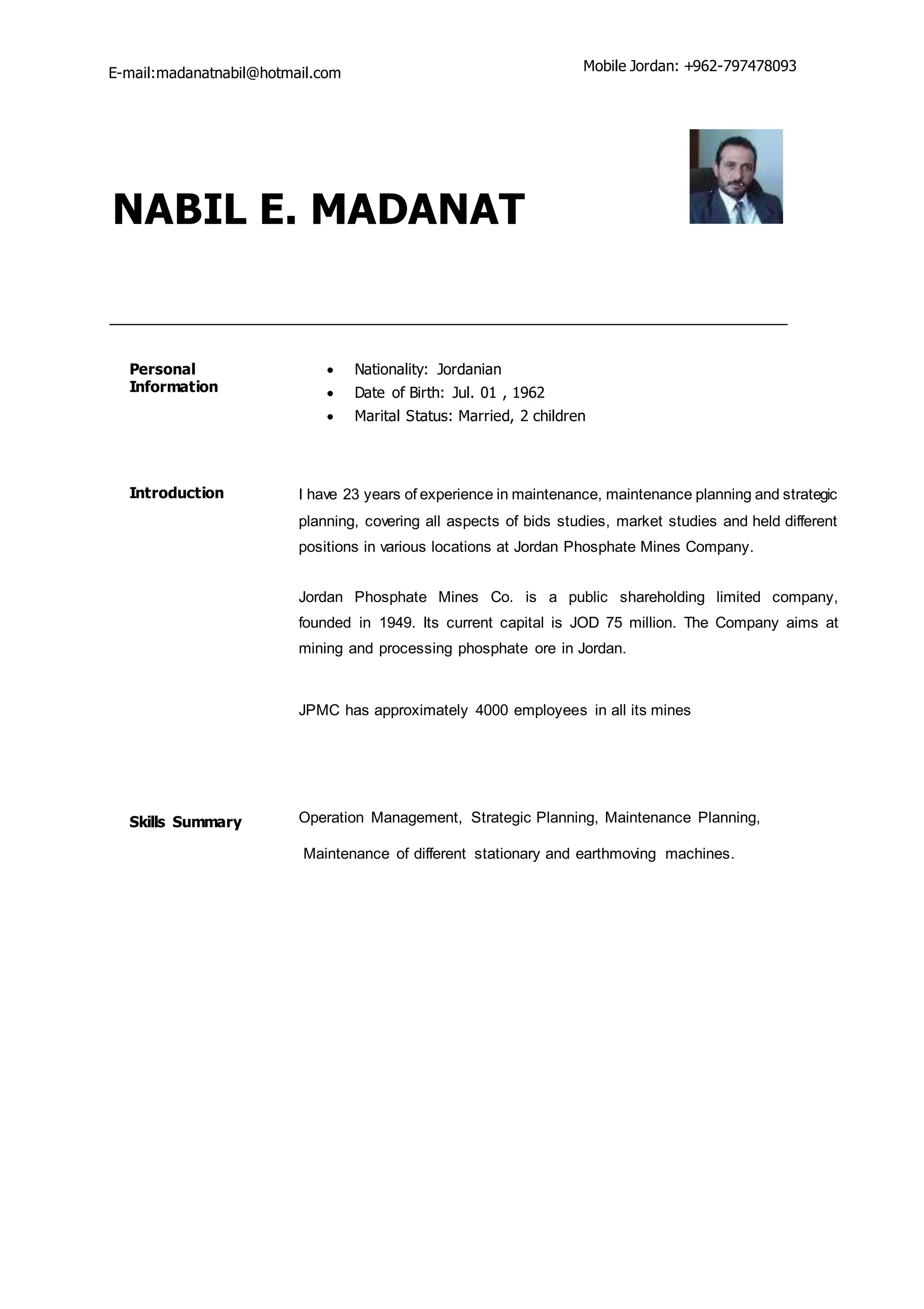 CV Nabil | PDF