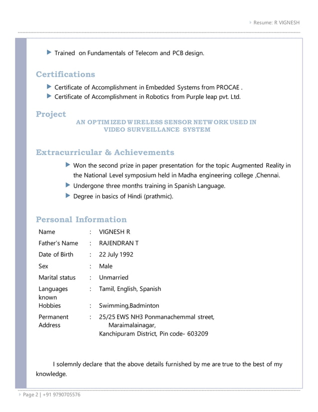 vignesh updated cv | DOCX