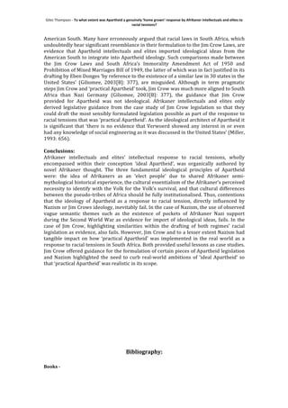 Giles Thompson - To what extent was Apartheid a genuinely ‘home grown ...