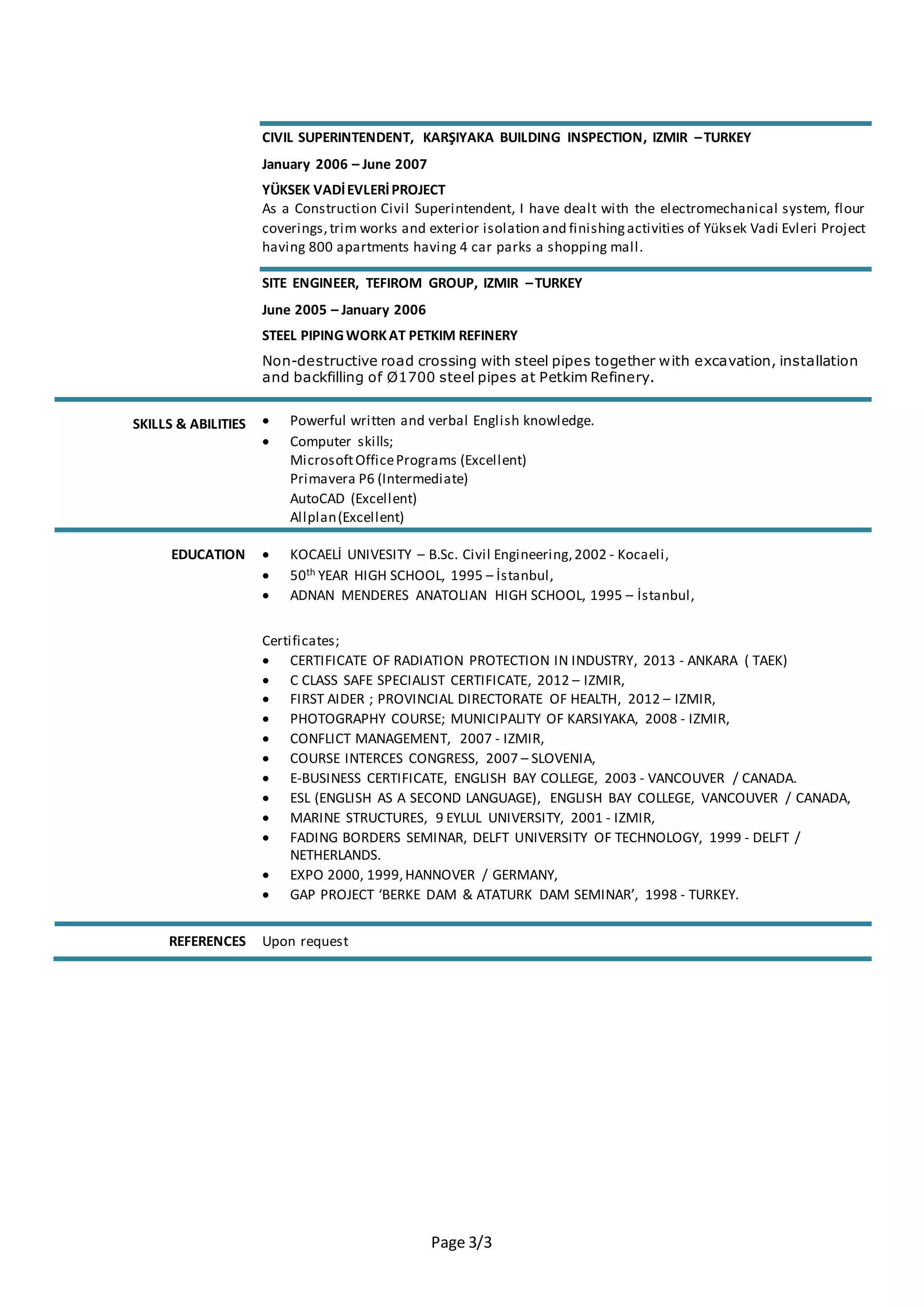 Faruk Ulas SULHAN CV | DOCX