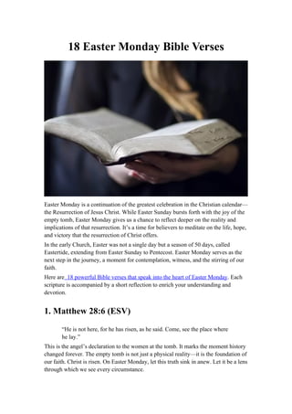 18 Easter Monday Bible Verses:You Should Know.docx
